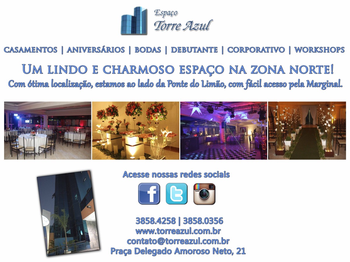 Entre em contato conosco, juntos somos mais fortes!!! - Espaço Torre Azul